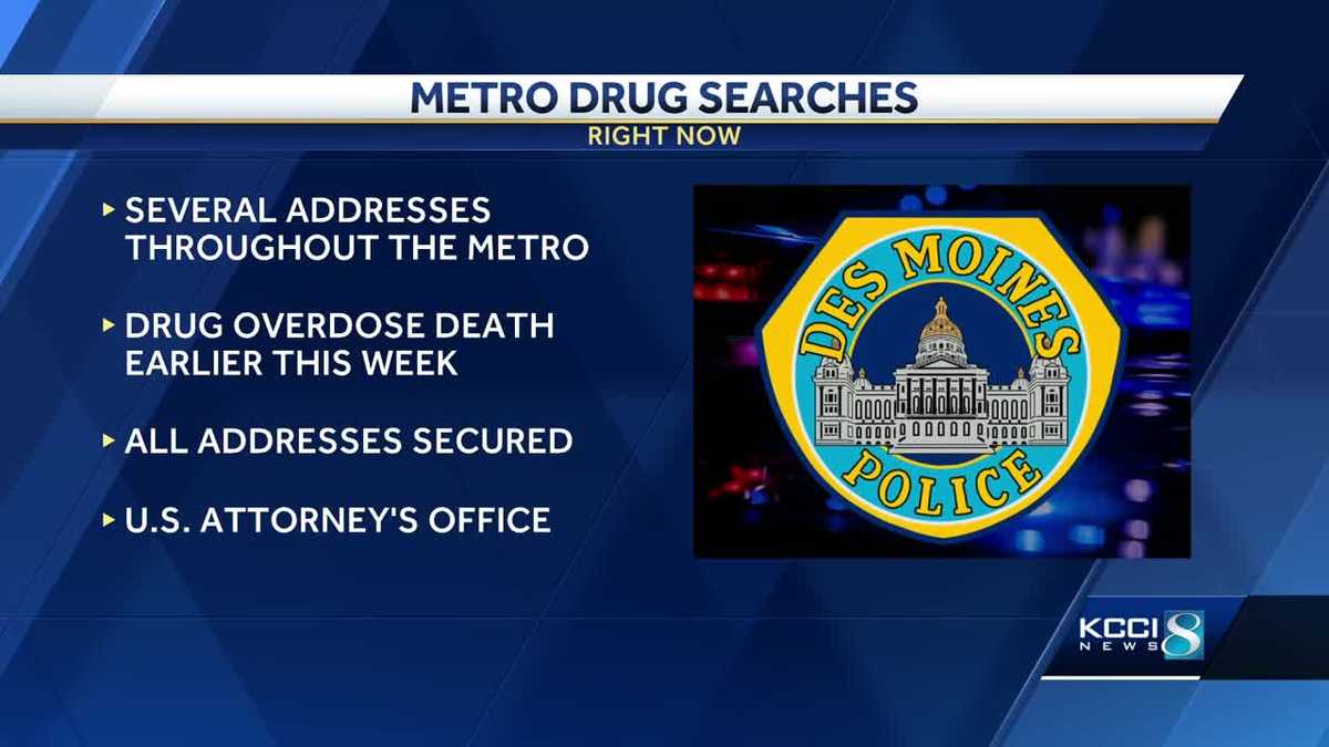 Drug investigation leads police to 13 Des Moines area locations