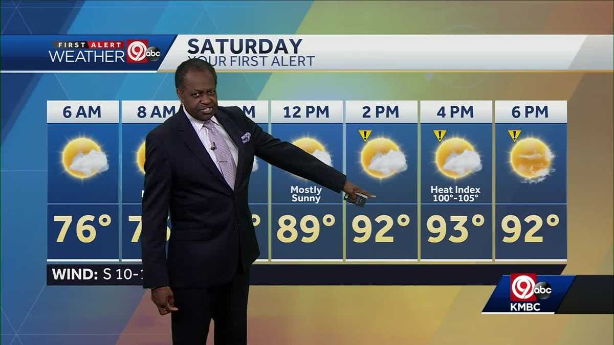 Saturday will be another hot, humid day
