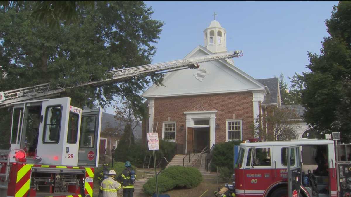 Children escape from NE Baltimore church fire