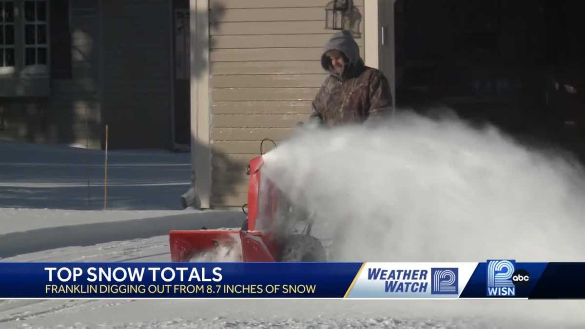 Wisconsin snowfall: Franklin digs out after getting 8.7 inches of snow
