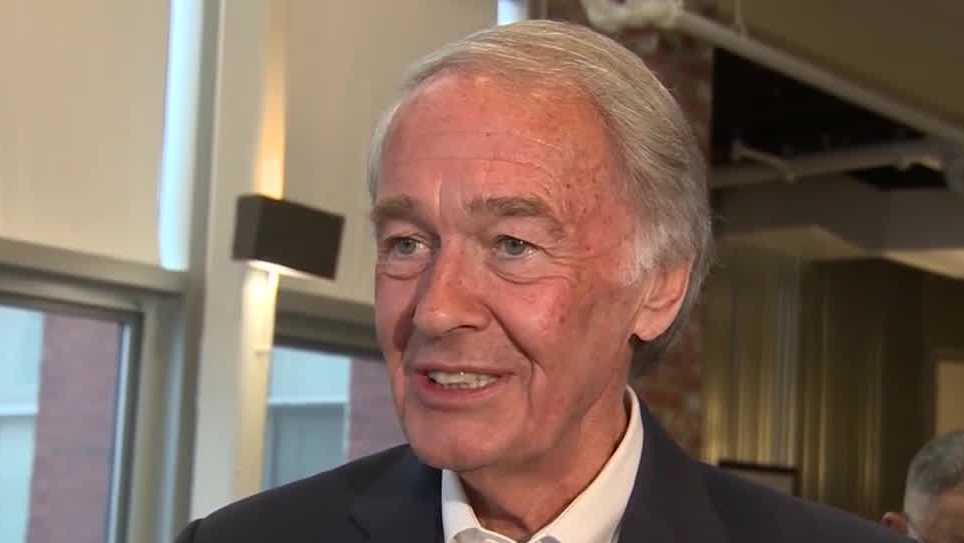Sen. Markey meets with voters as Rep. Kennedy prepares primary challenge