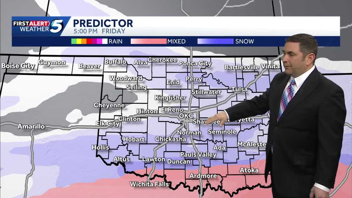FORECAST: Oklahoma Arctic blast brings snow starting Friday