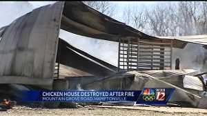 Chicken house destroyed by fire