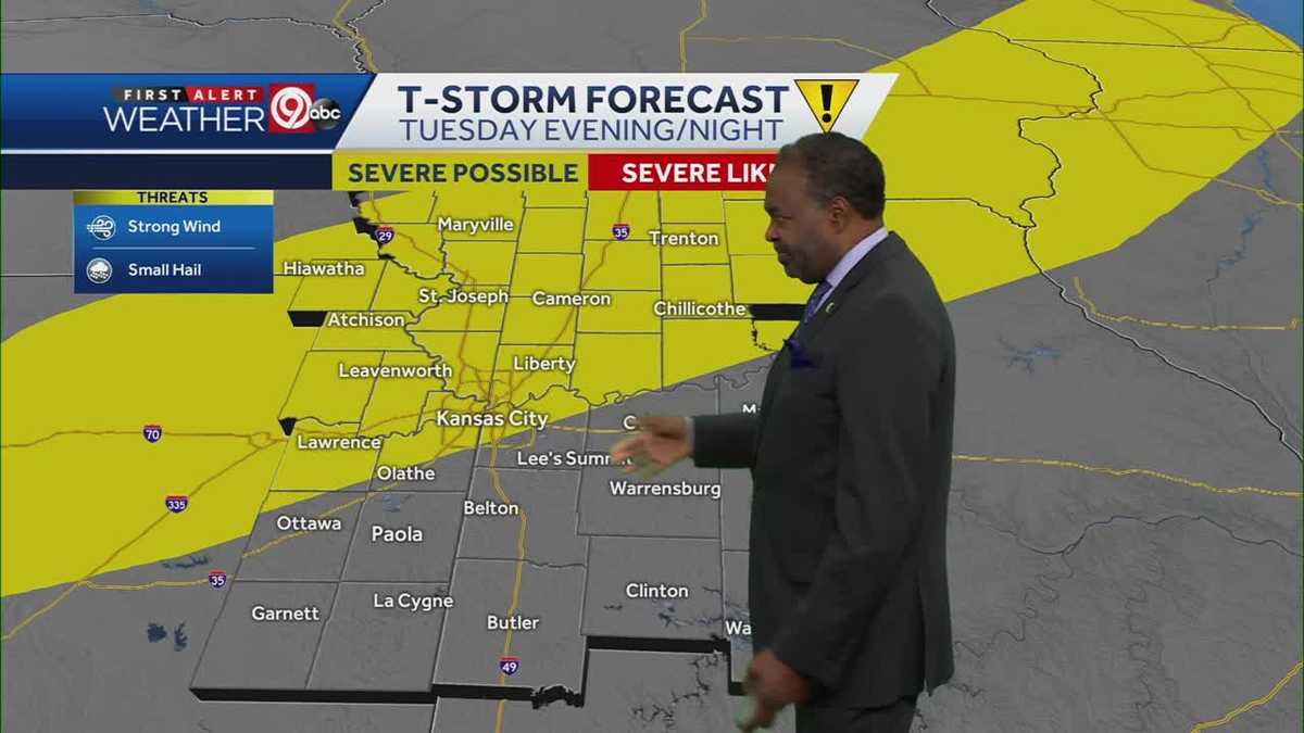 Stuffy start to Tuesday with storms possible Tuesday night