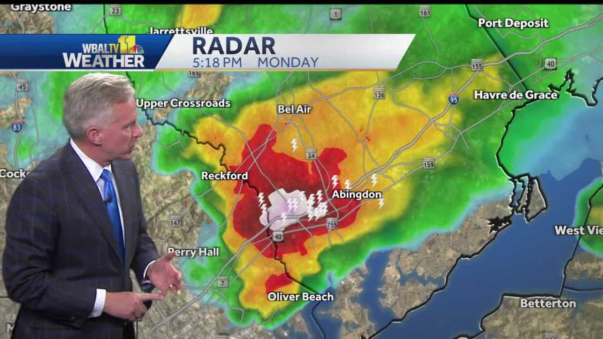 🌩 Tom tracks strong storms moving through Baltimore area