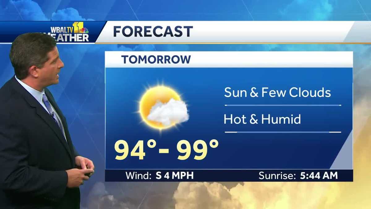 Another hot, humid day Monday