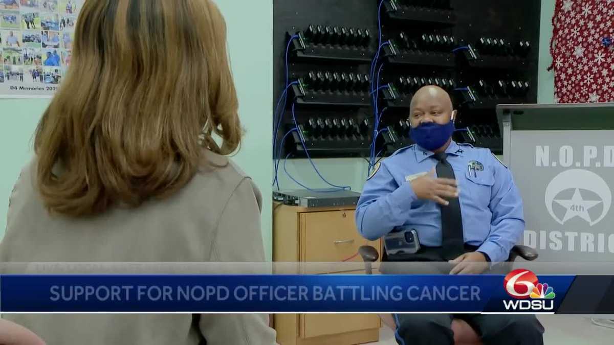NOPD officer battling breast cancer receives support from fellow officers