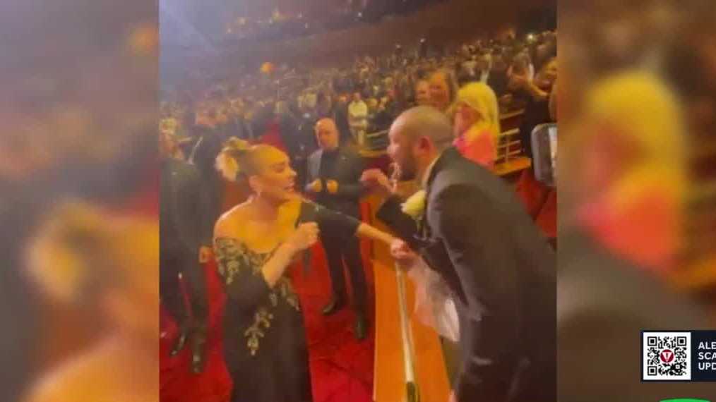 Newlyweds recount the moment Adele signed wedding dress