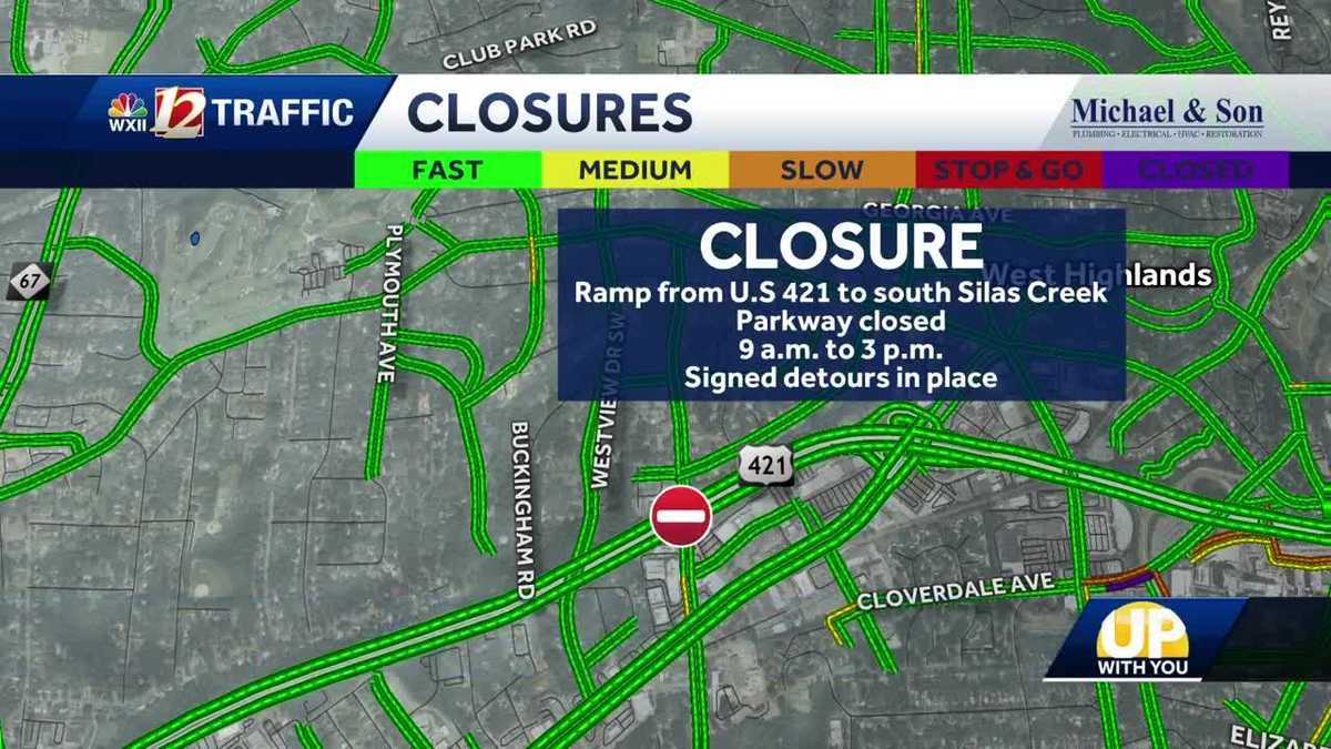 Ramp from US 421 to Silas Creek Parkway southbound to close for ...