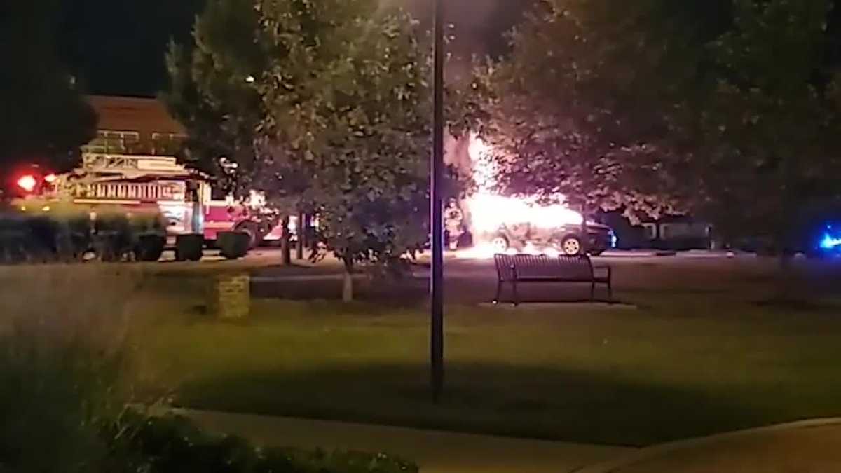 Video: Small group lights vehicle on fire, vandalizes Spalding ...
