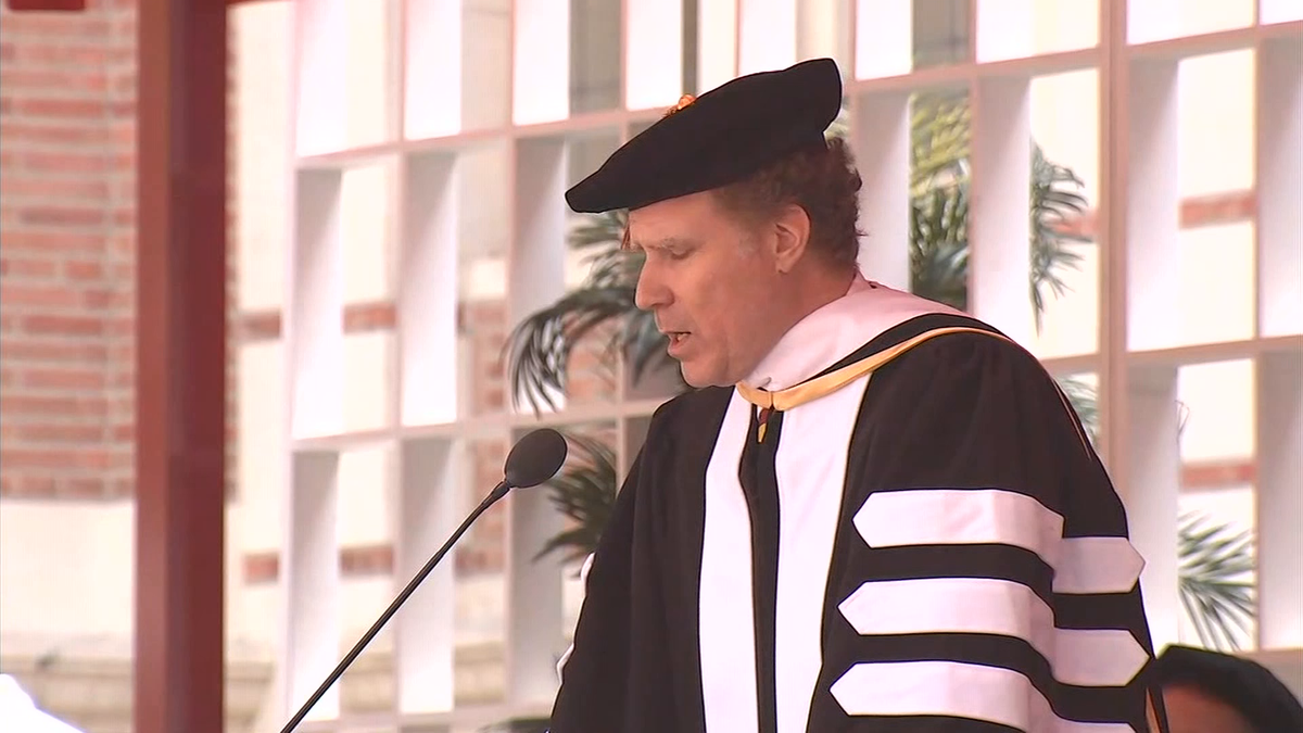 Will Ferrell belts out classic song during USC commencement speech