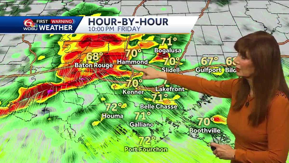 Heavy rain Friday night and Saturday morning