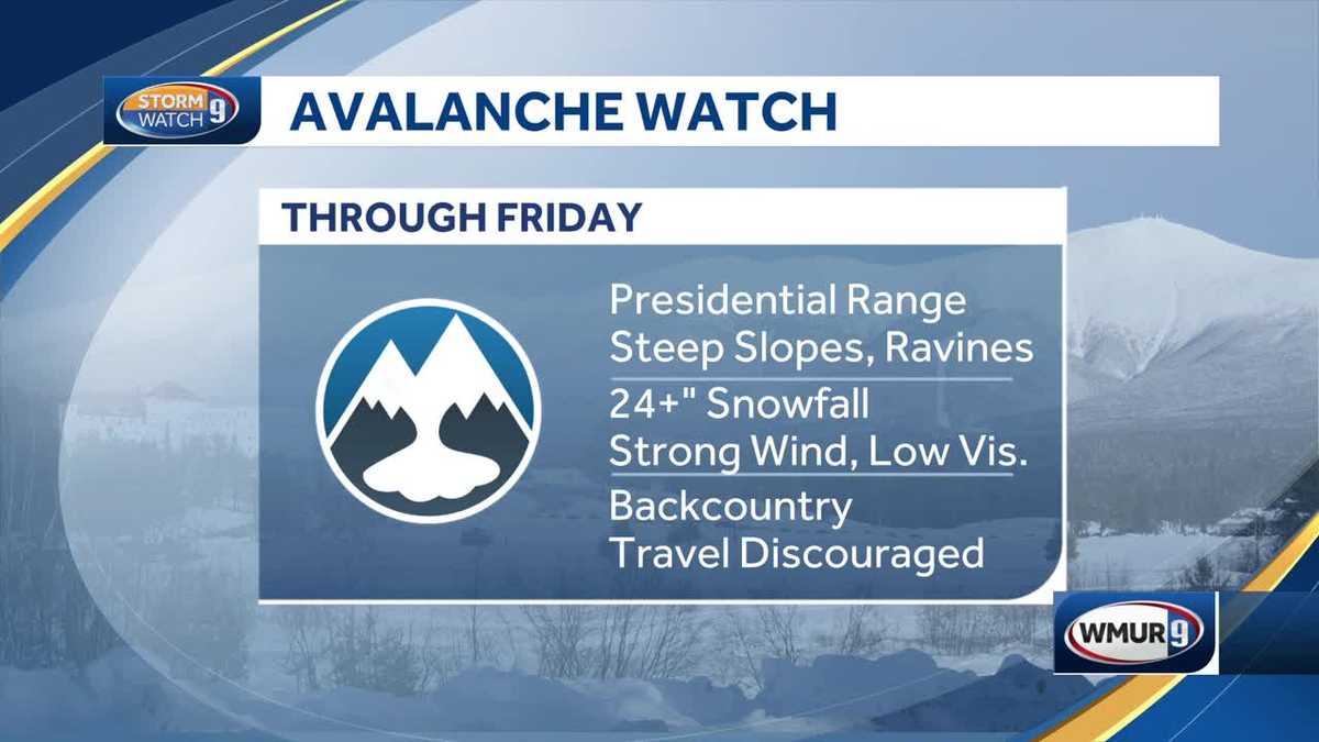 New Hampshire avalanche watch in effect