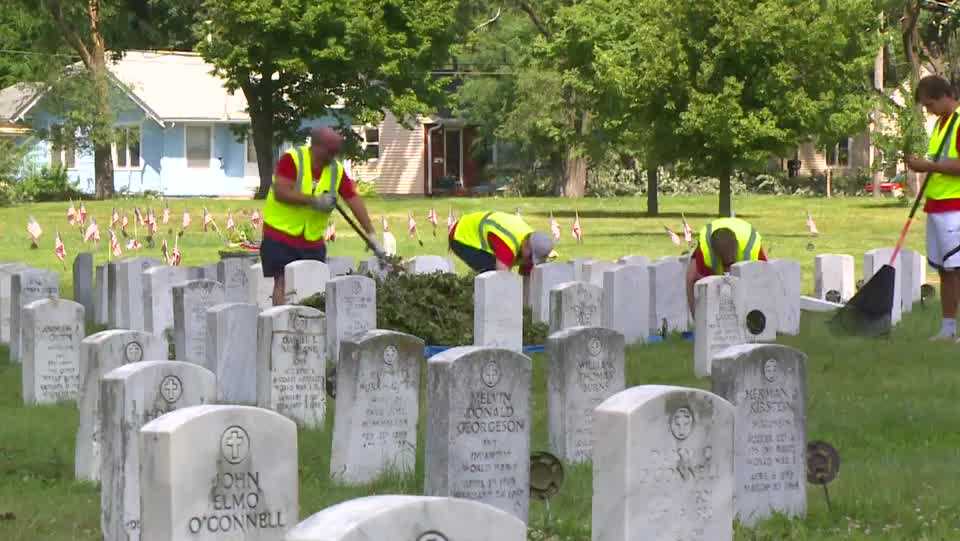 Glendale Cemetery in Des Moines reopens after storm damage