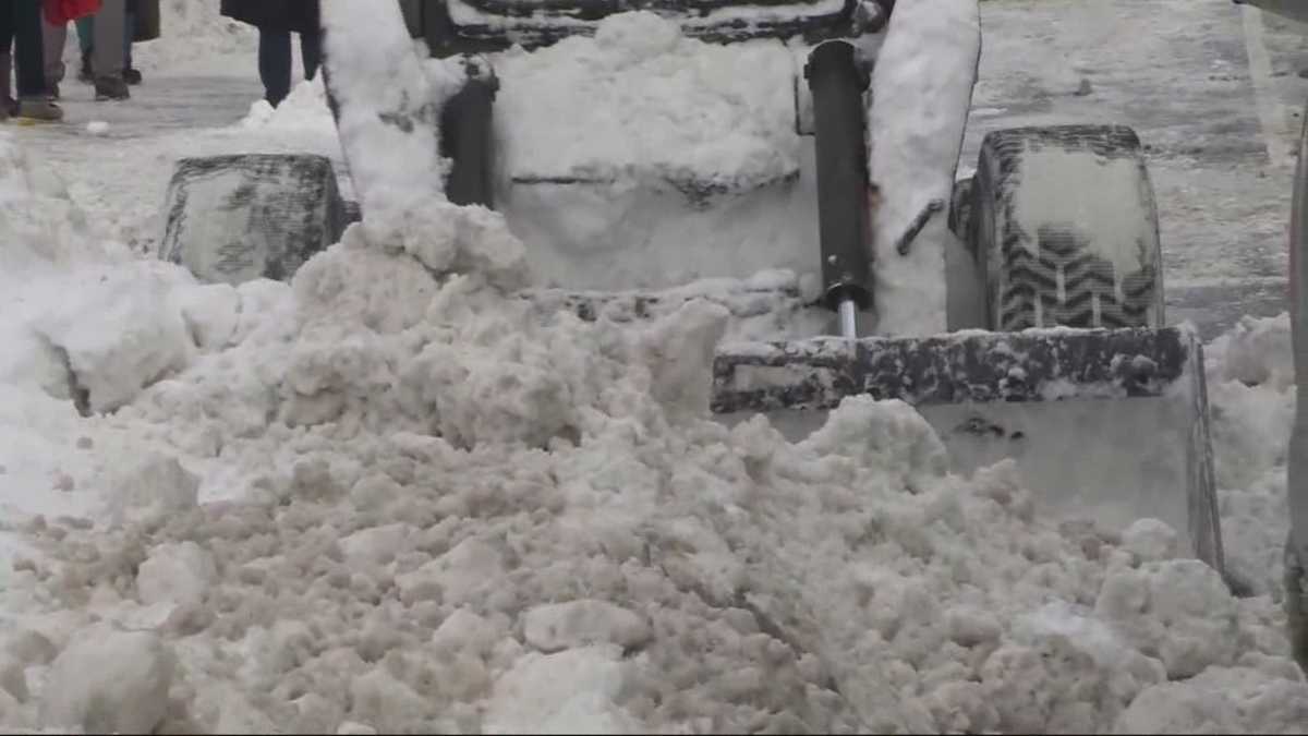City clearing tons of snow for Pats parade