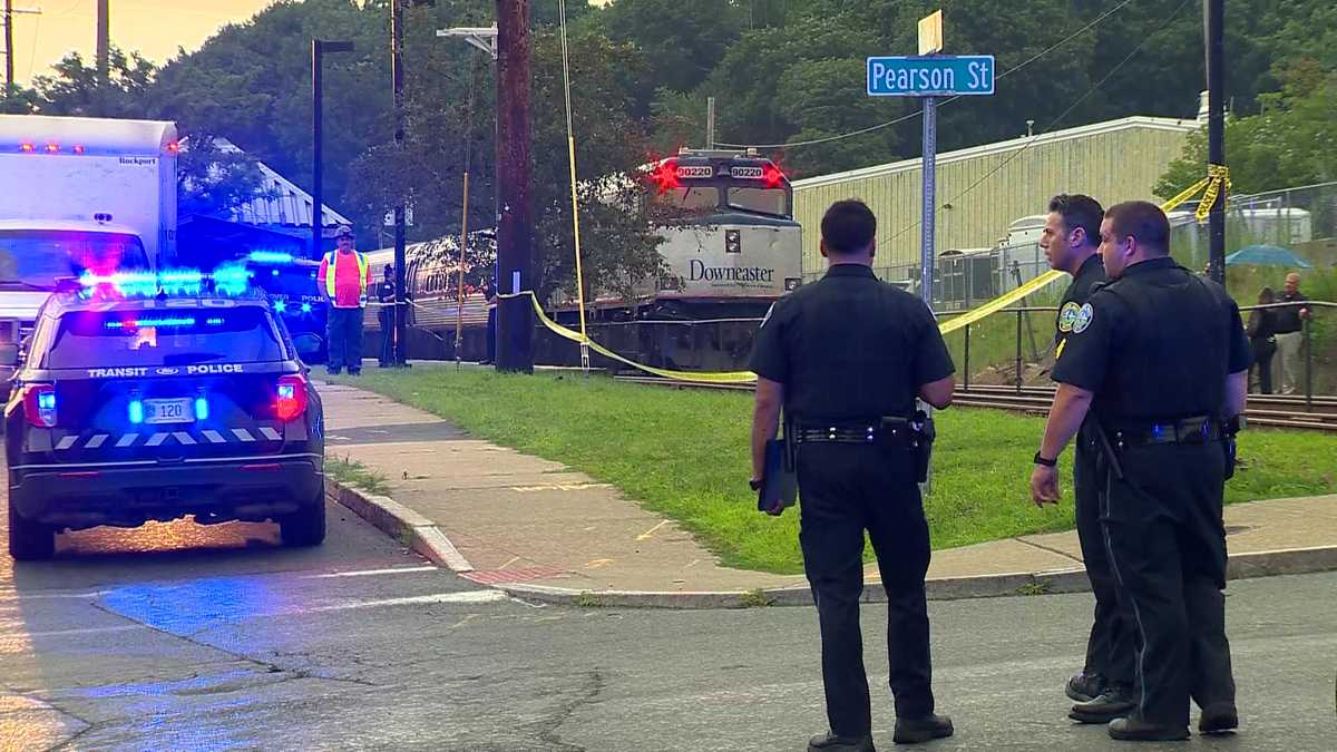Mass. police investigating after person on tracks hit by Amtrak train