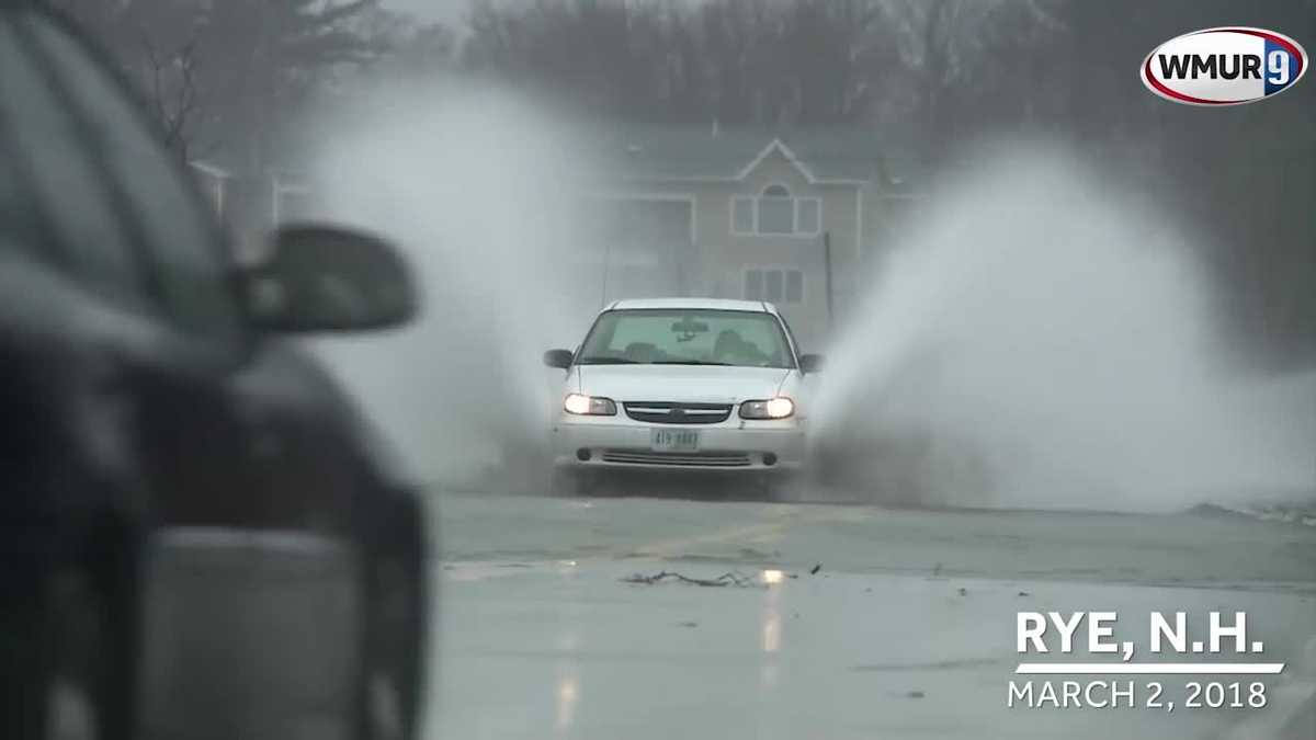 Raw video: Flooding in Rye around Friday morning's high tide