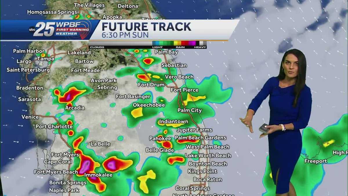 Rain continues this evening, storms Monday