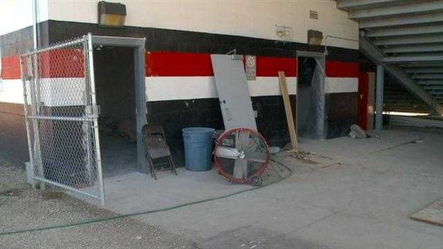 Team makes progress after locker room fire