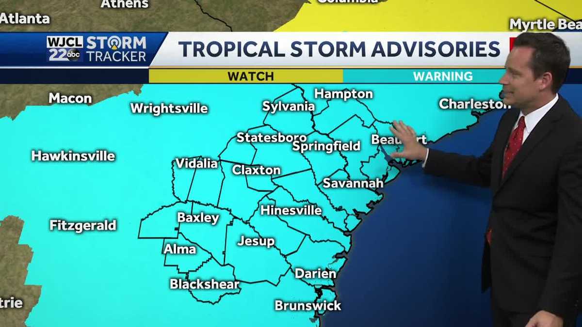 Tropical Storm Warnings in place...the wind and rain you can expect