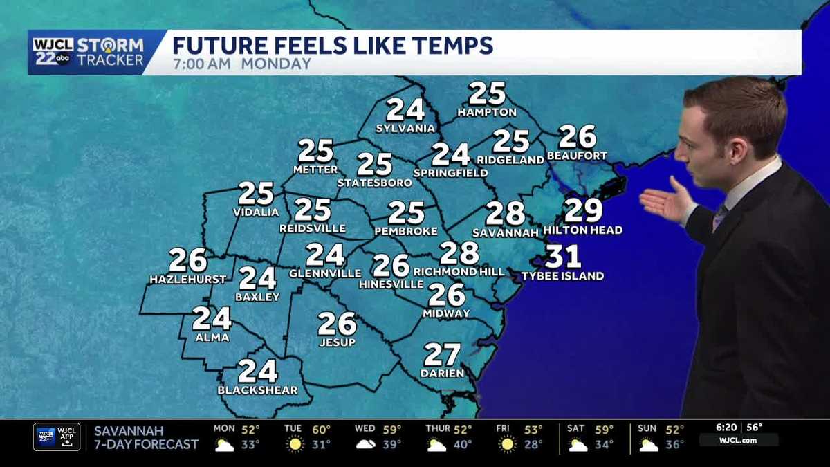 Cold Monday ahead for Southeast Georgia and the Lowcountry