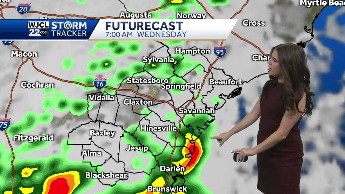 Sunshine to start off the week but storms return midweek