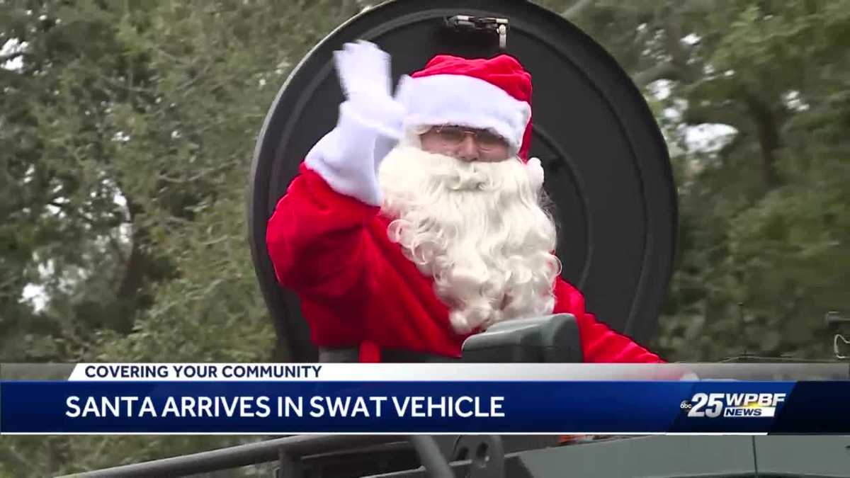 Santa shows up in SWAT vehicle with West Palm Beach police
