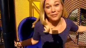 Allyson Powell tries out slide at new Children's Museum playground