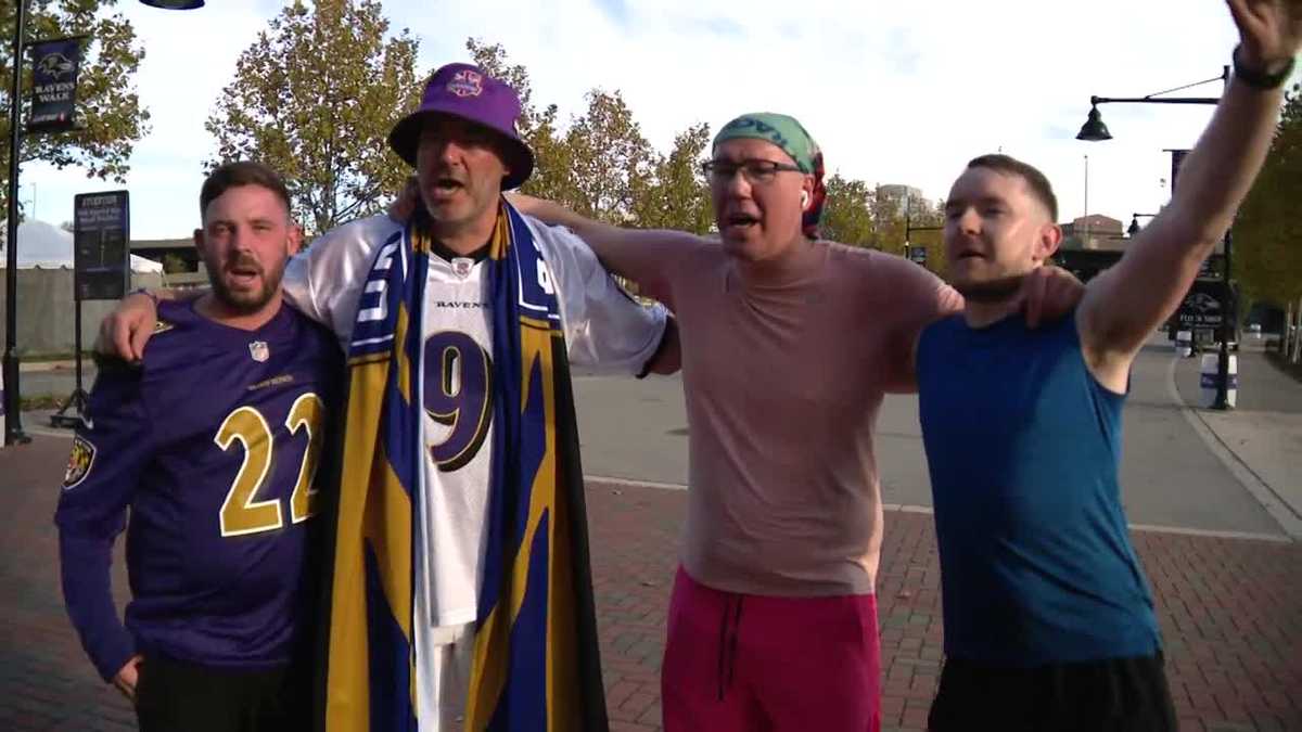 Ravens fans from UK in town for Thursday night