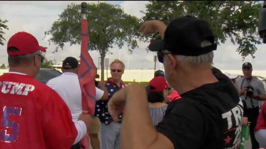 Trump supporters travel to protest arraignment outside courthouse