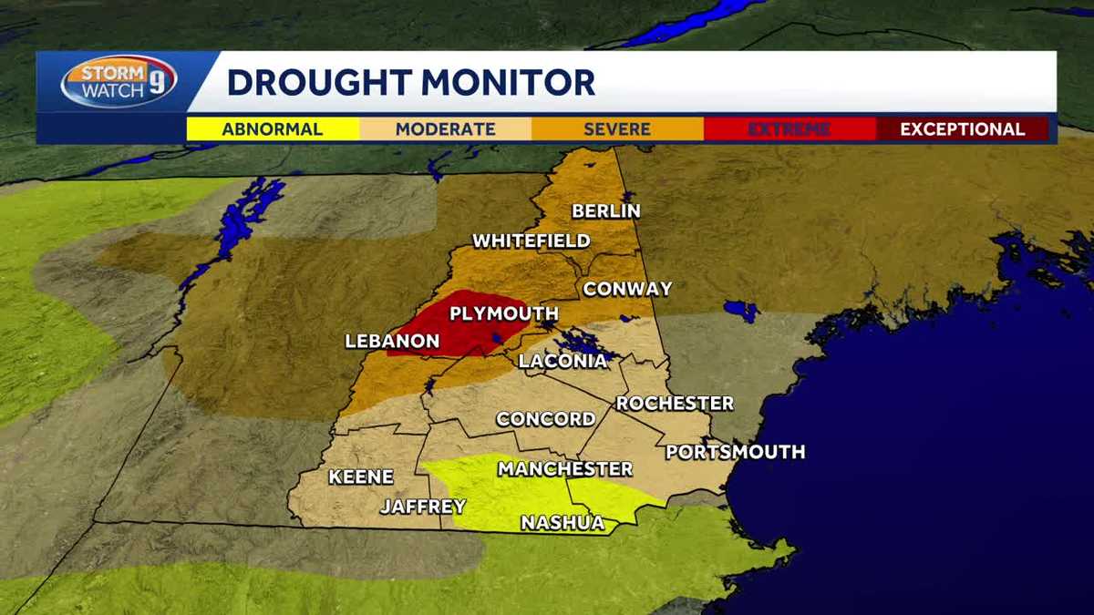 New Hampshire drought map: Extreme drought seen in some spots