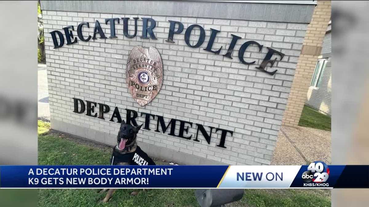 A Decatur Police Department K9 gets new body armor!