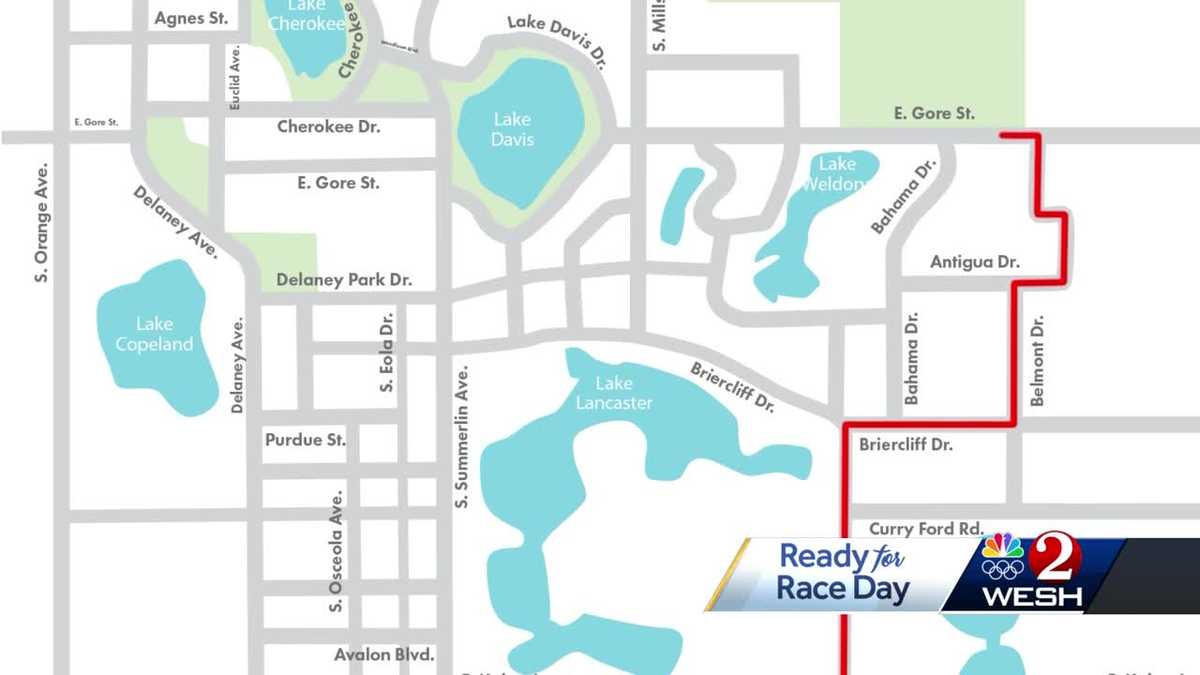 See course map for 2025 OUC Orlando Half Marathon | Ready for Race Day