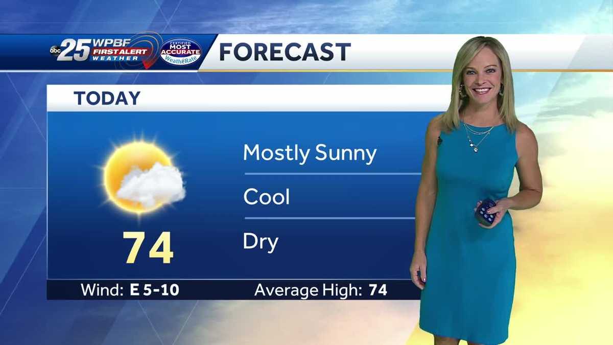 Sunny, seasonable for South Florida