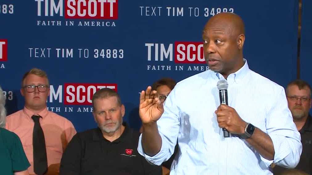 Tim Scott discusses vision for America during campaign event in Pella
