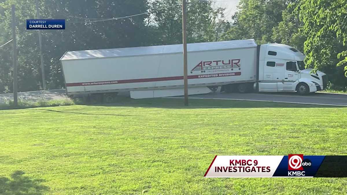 Semi-drivers getting stuck on Independence road with tight turn
