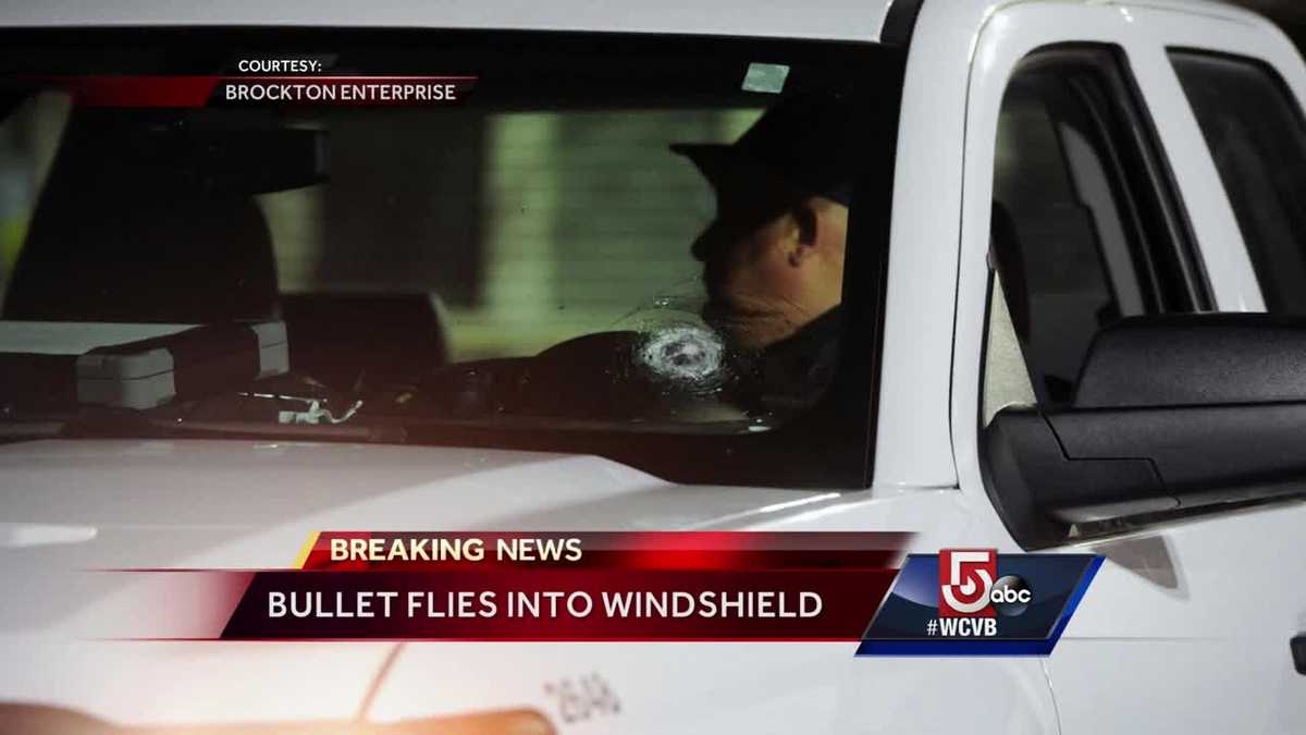 Bullet hits driver's windshield