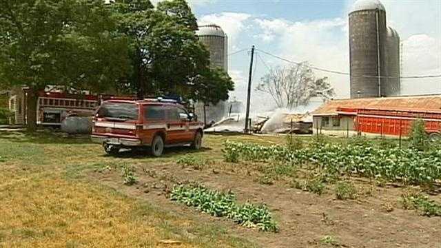 Barn fires cause up to $100K in damage
