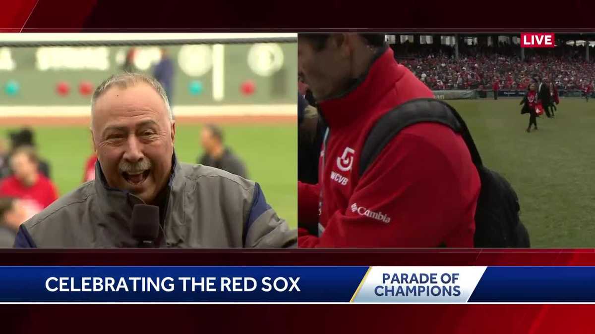 Jerry Remy celebrates Red Sox World Series title