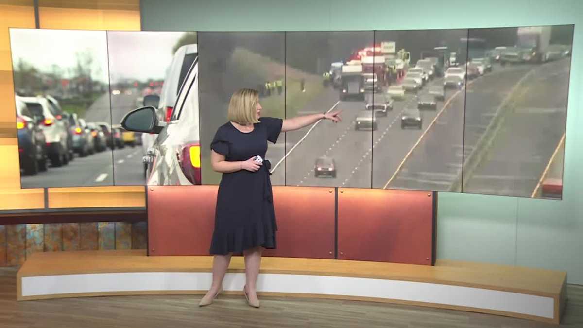 18-wheeler runs off road on I-459 causing traffic back up