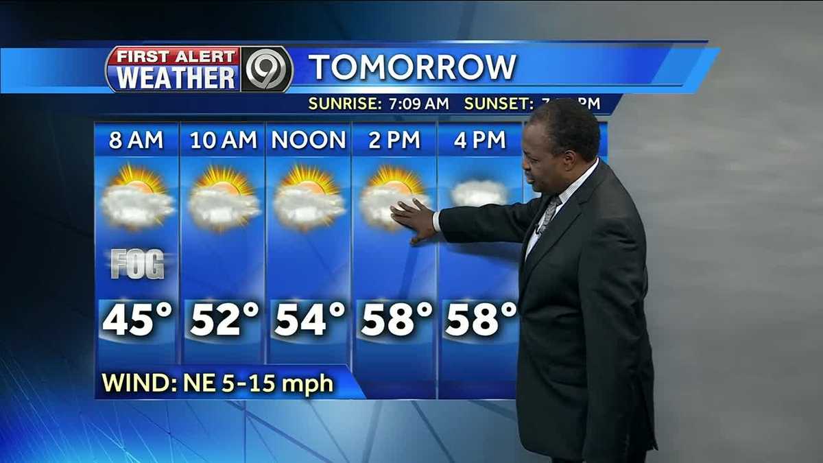 Cloudy Tuesday, rain returns Wednesday