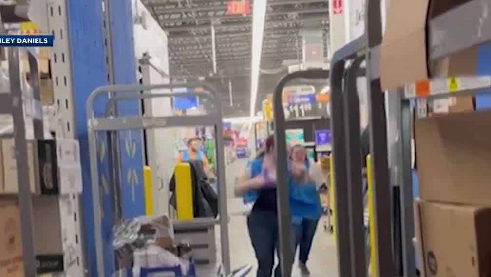 Watch Hail Crashes Through Walmart Ceiling In Grinnell