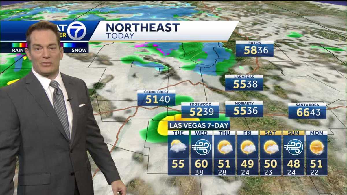 Morning rain and snow hits New Mexico before wind on Wednesday