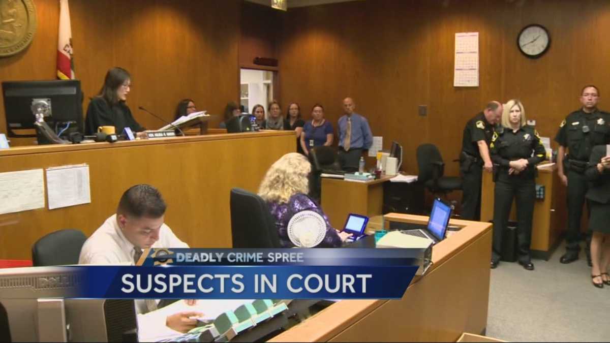 NorCal shooting suspects surrounded by deputies at court appearances