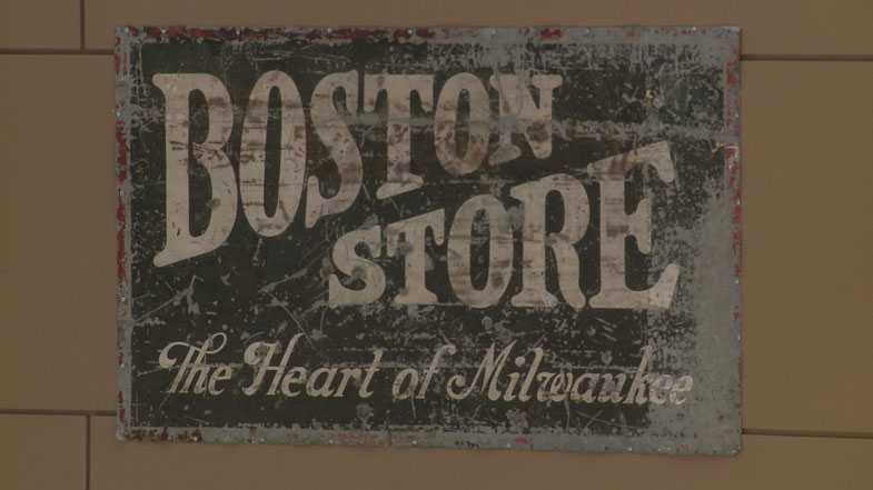 Vintage Boston Store sign recovered