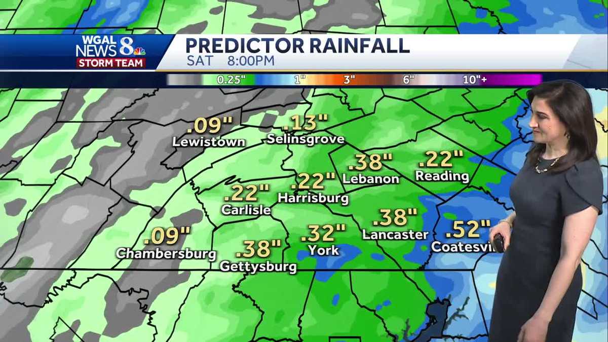 Spring showers today, windy Friday