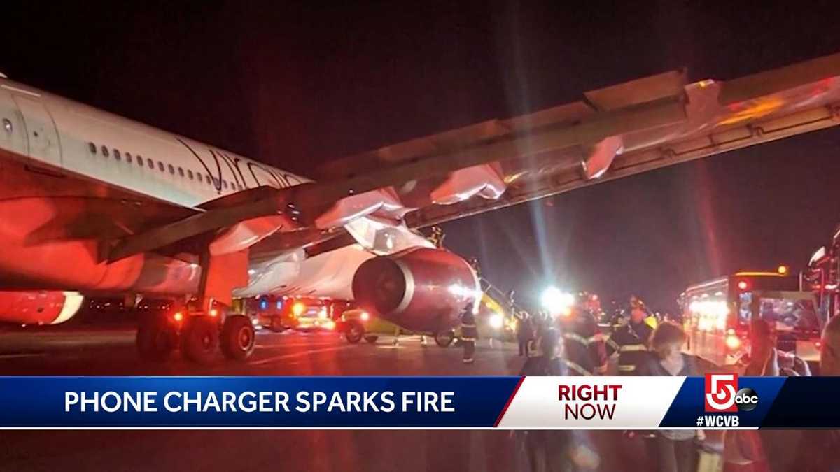 Battery blamed for fire aboard plane