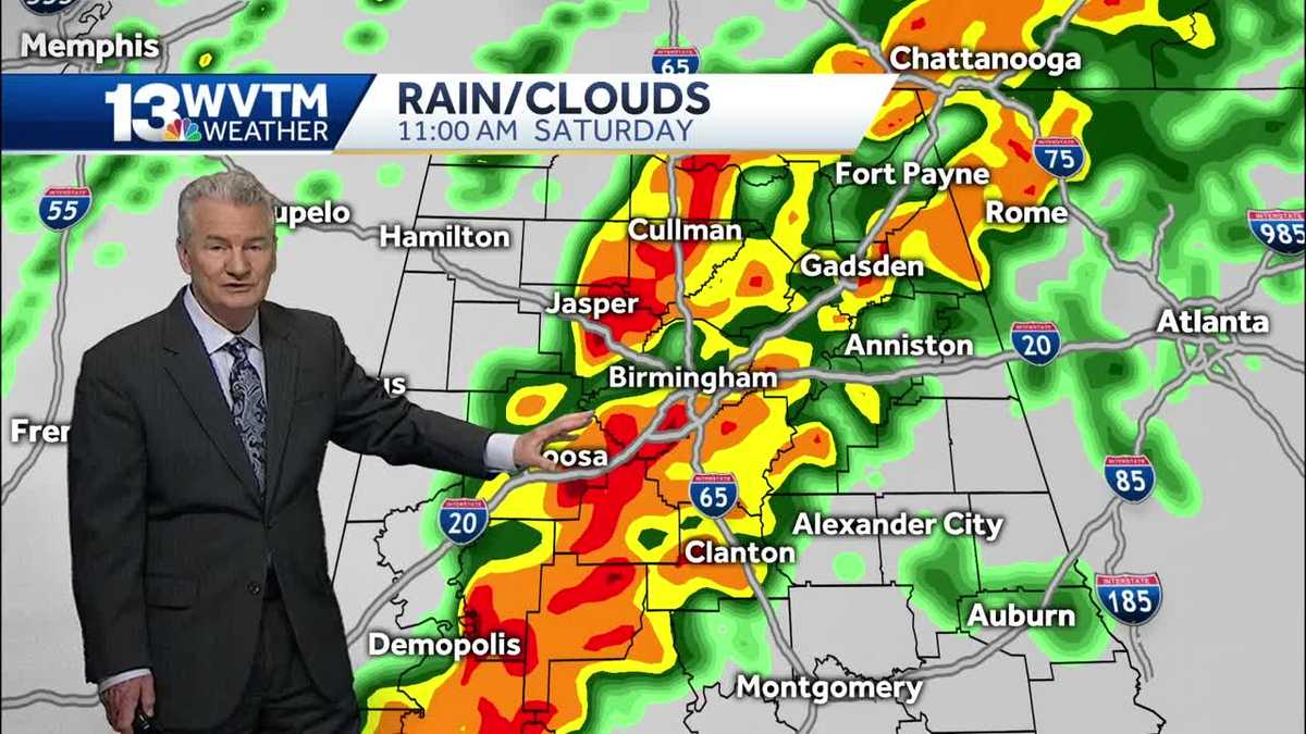 Strong storms move in Saturday, isolated severe storms possible
