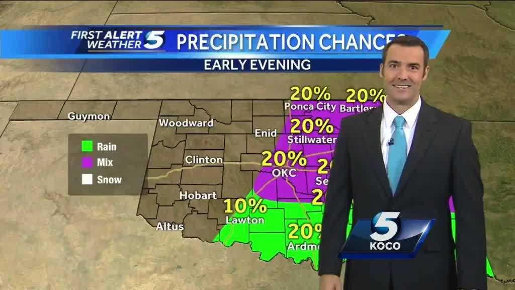 KOCO meteorologist Jonathan Conder says sleet is possible this evening