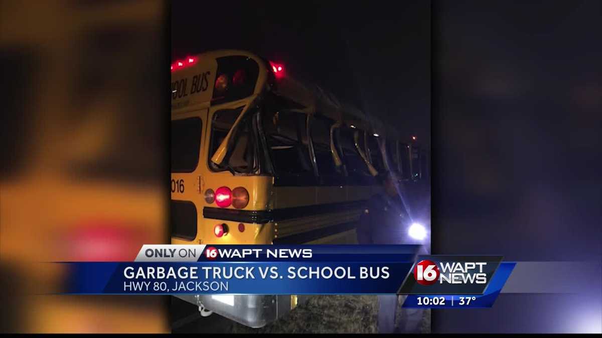 Garbage truck vs. school bus